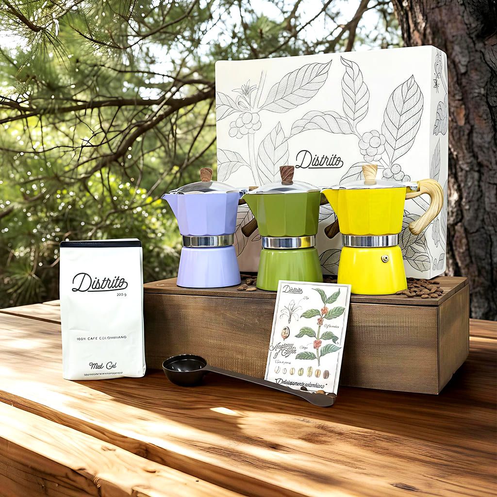 Kits Cafeteros: Incluye café, accesorios y tutoriales