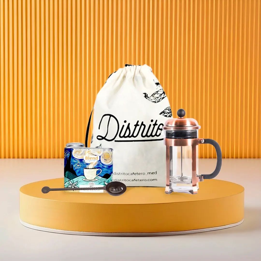 Kits Cafeteros: Incluye café, accesorios y tutoriales